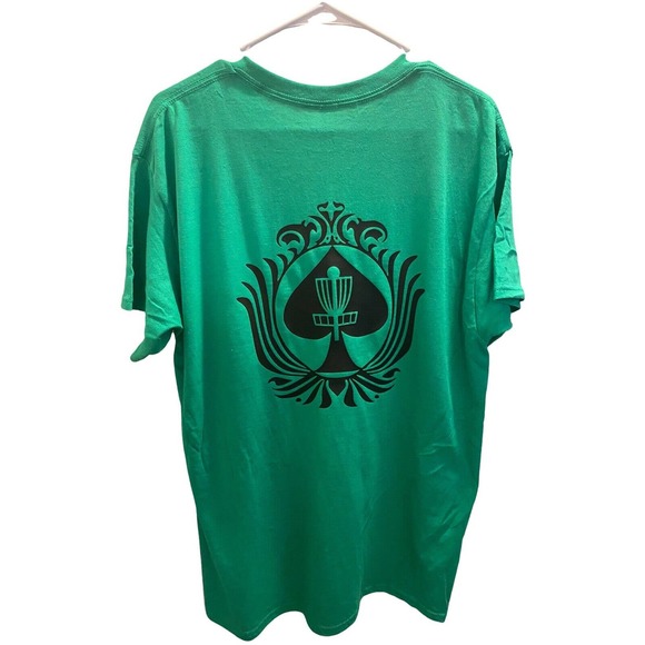 Gildan | Shirts | Disc Golf Shirt Ace Of Spades Double Sided3 Logo L ...